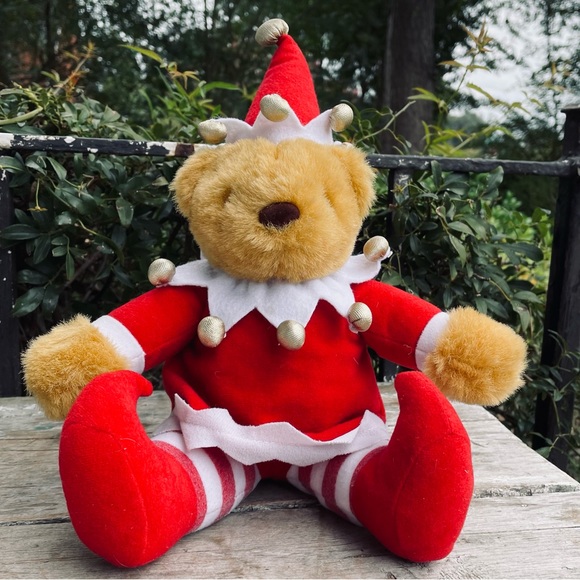 Toys | Vintage Red Jester Teddy Bear 1995 | Poshmark